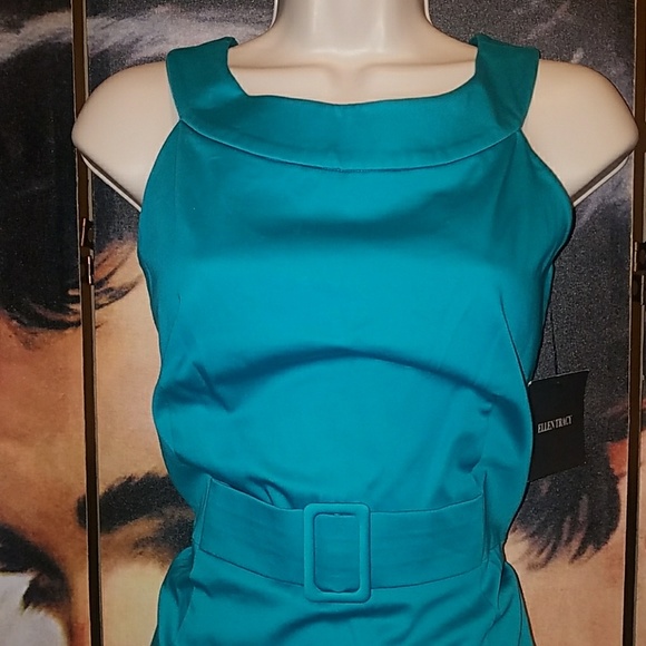 Ellen Tracy | Dresses | Ellen Tracy Retro 95s Turquoise Blue Sexy Pinup ...